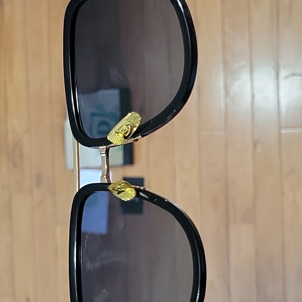 Dita Mach One Sunglasses Matte Black Antique 12k Gold - Gem